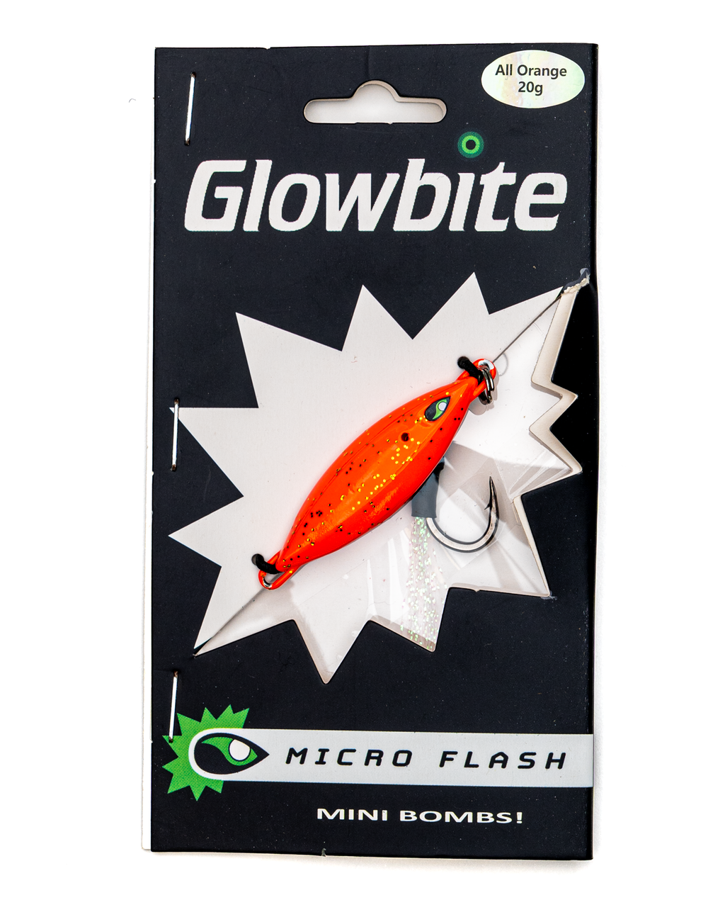 Glowbite Micro Flash Micro Jig – All Orange – Fishing Innovators